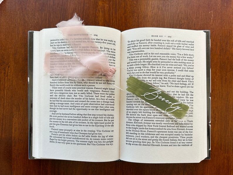 Custom Handpainted Personalized Bookmarks (gifts, Wedding Favors ...