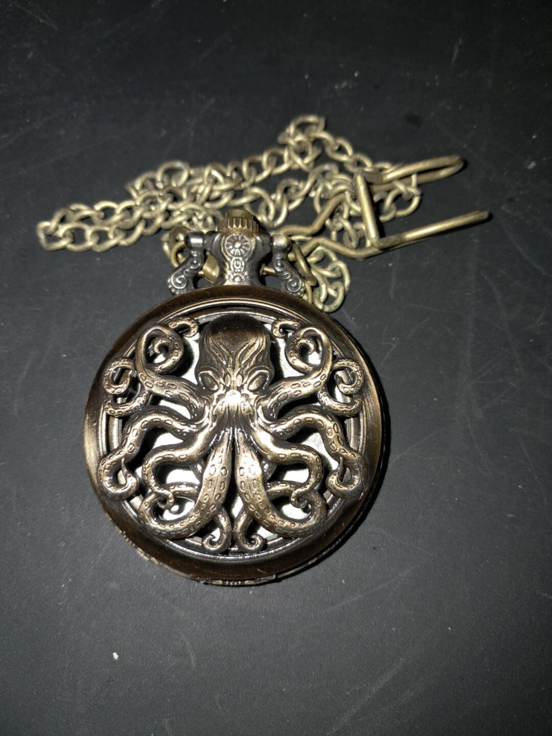 Kraken/squid/cthulhu Pocket Watch Dice Holder With Mini Dice Different ...