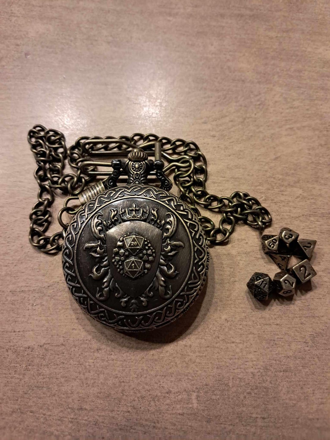 Royal Shield Pocket Watch With Mini Dice - Etsy