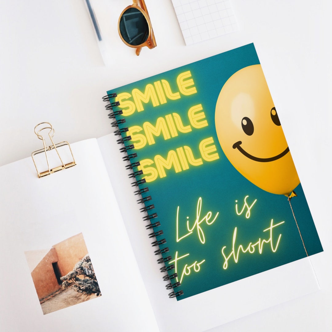 Spiral Notebook Ruled Line Smile 3 - Etsy