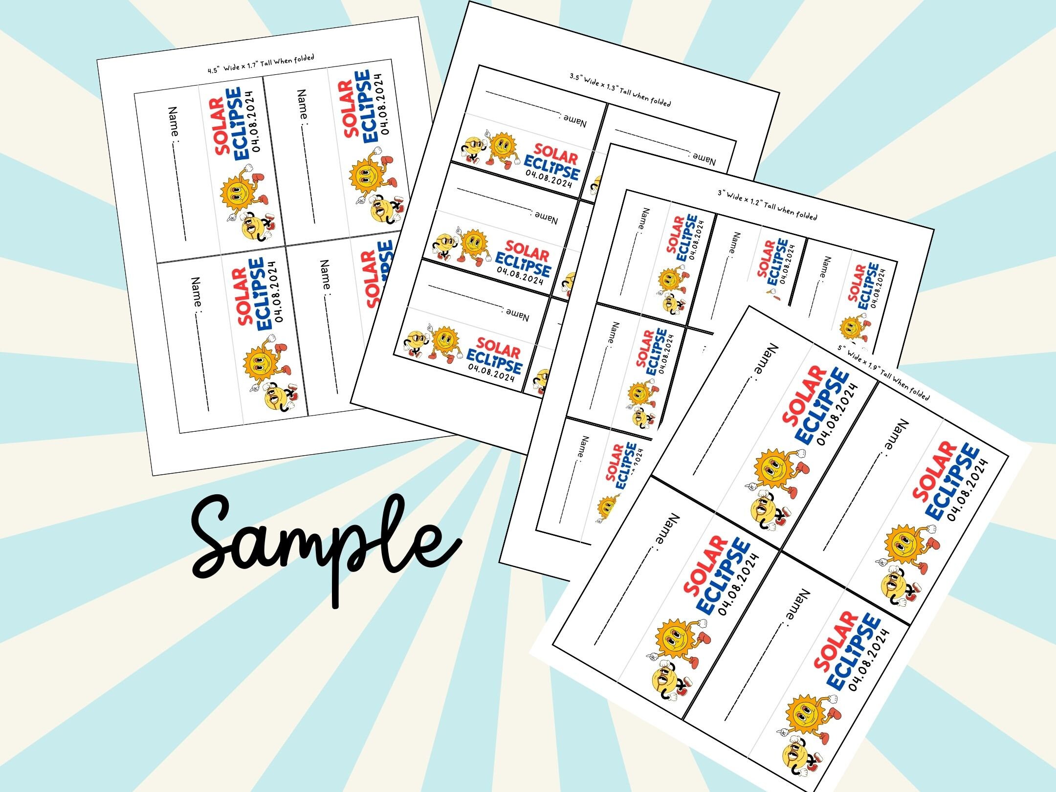 Solar Eclipse Treat Topper, Duo Designs Solar Eclipse 2024 Treat Bag ...