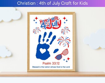 Christian 4th of July Craft for Kids 4th of July Handprint Craft Sunday ...