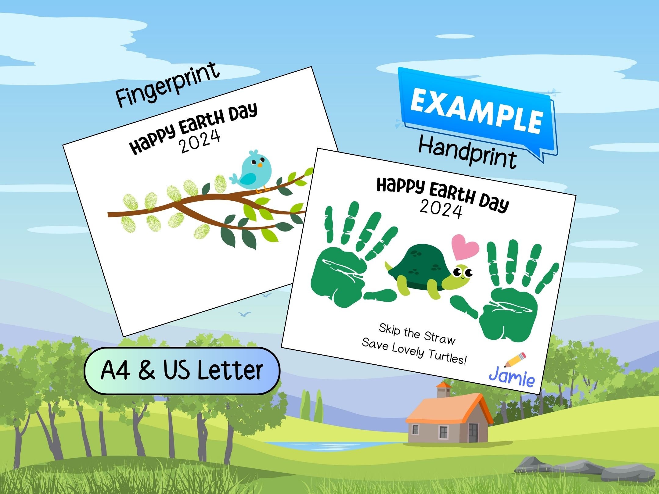 Earth Day Handprint Craft for Kids, Sunday School Daycare, Preschool ...