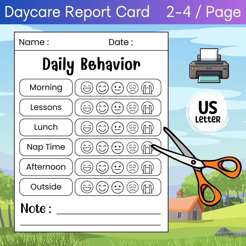 Toddler Daily Report - Etsy