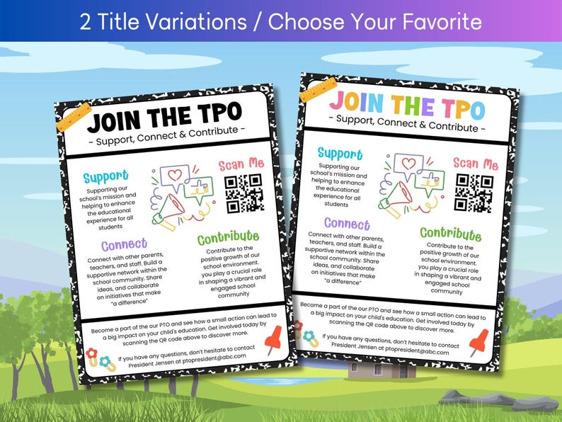 Editable TPA/TPO Flyer Template: School Volunteer Recruitment (digital ...