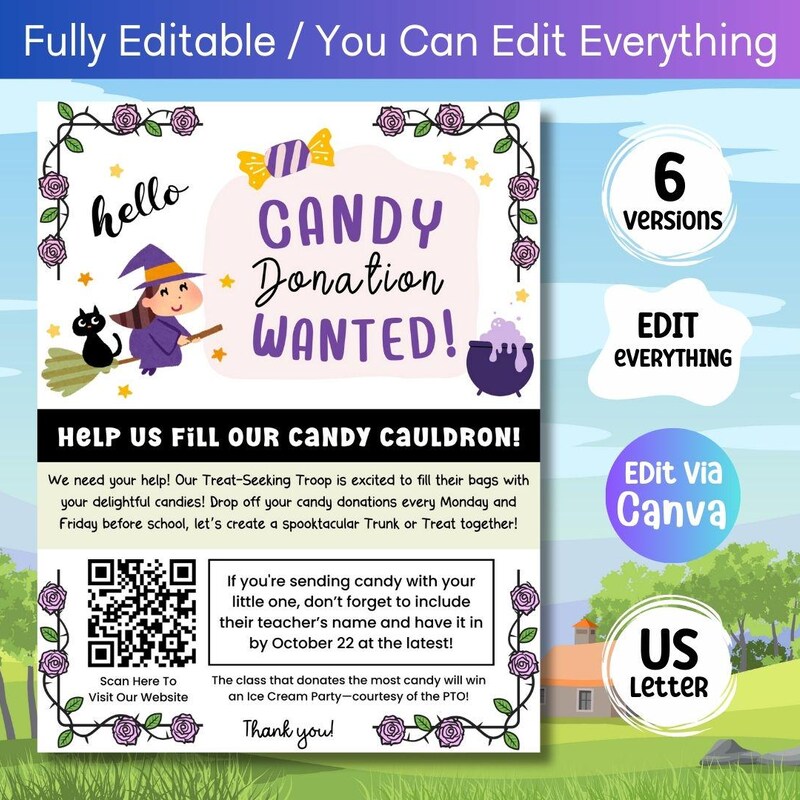 Candy Donation Flyer - Etsy