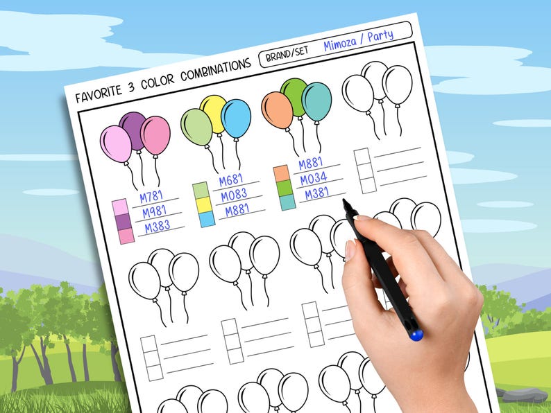 Alcohol Ink Color Combination Chart, Beginner Color Combo Swatch, Cute ...