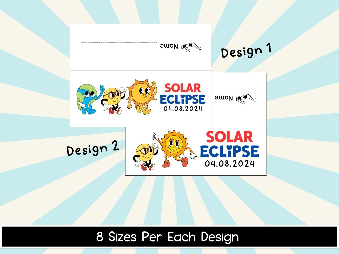 Solar Eclipse Treat Topper, Duo Designs Solar Eclipse 2024 Treat Bag ...
