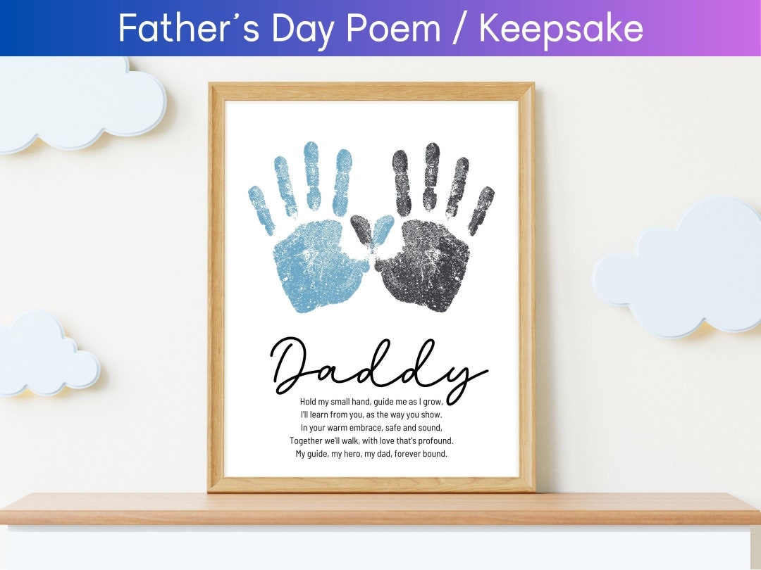 Father's Day Handprint Craft for Kids, Daddy Handprint Keepsake, Memory ...