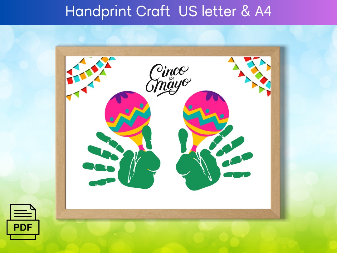 Cinco De Mayo Handprint Art, Fun Craft for Prek, Homeschool Student ...