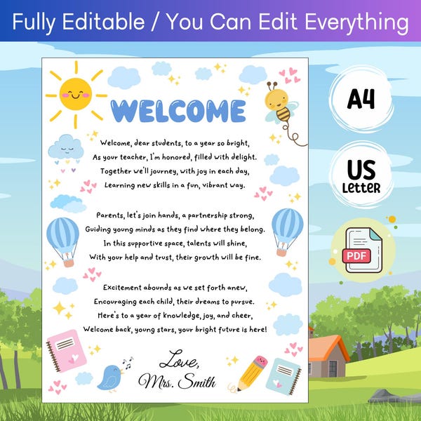 Welcome Letter - Etsy