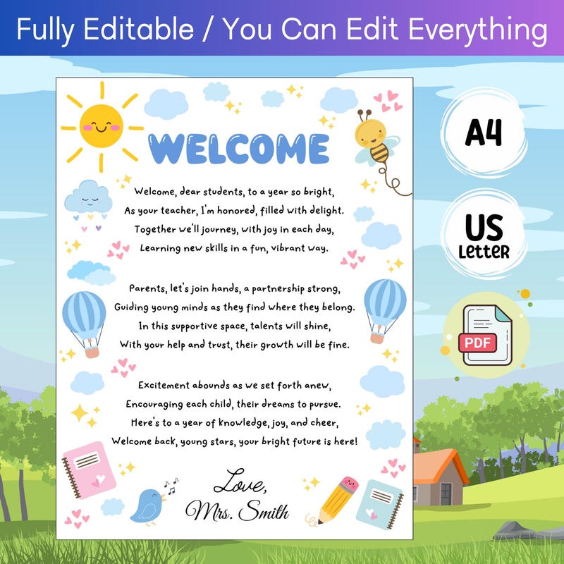 Welcome Letter - Etsy