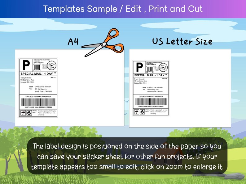 Editable Prank Shipping Label Template: Fun Gift Box Label (4x6 ...