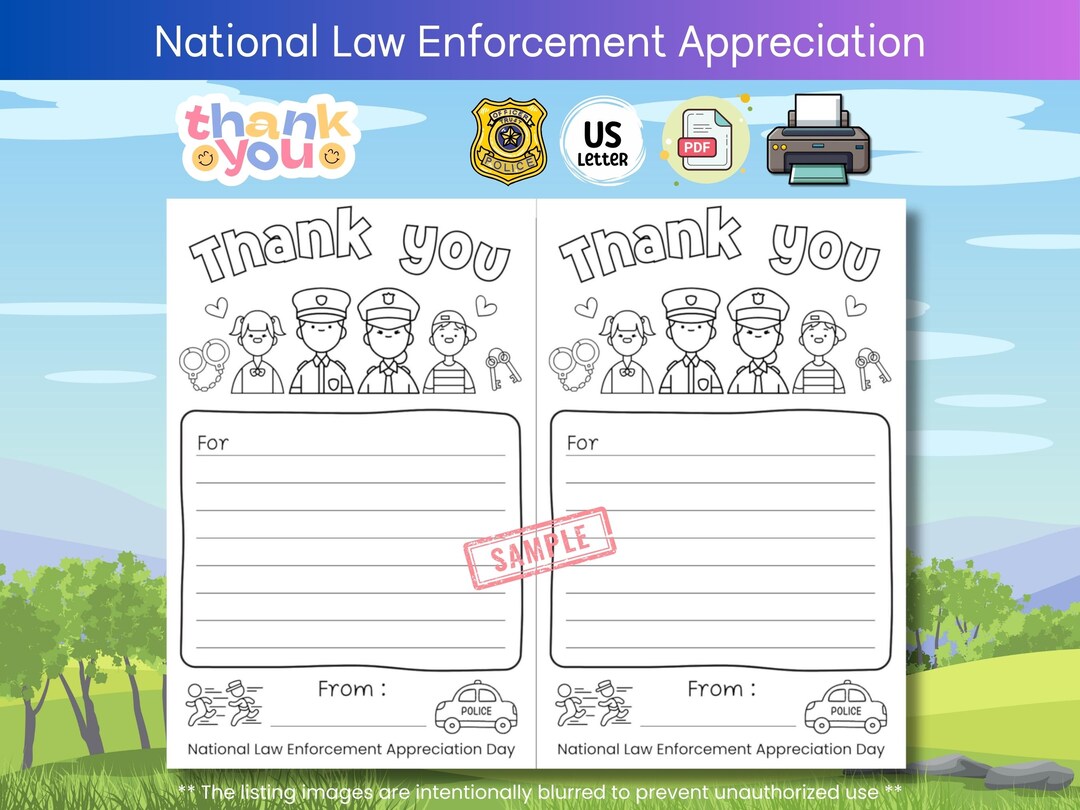 National Law Enforcement Appreciation Day, Police Thank You Letters ...