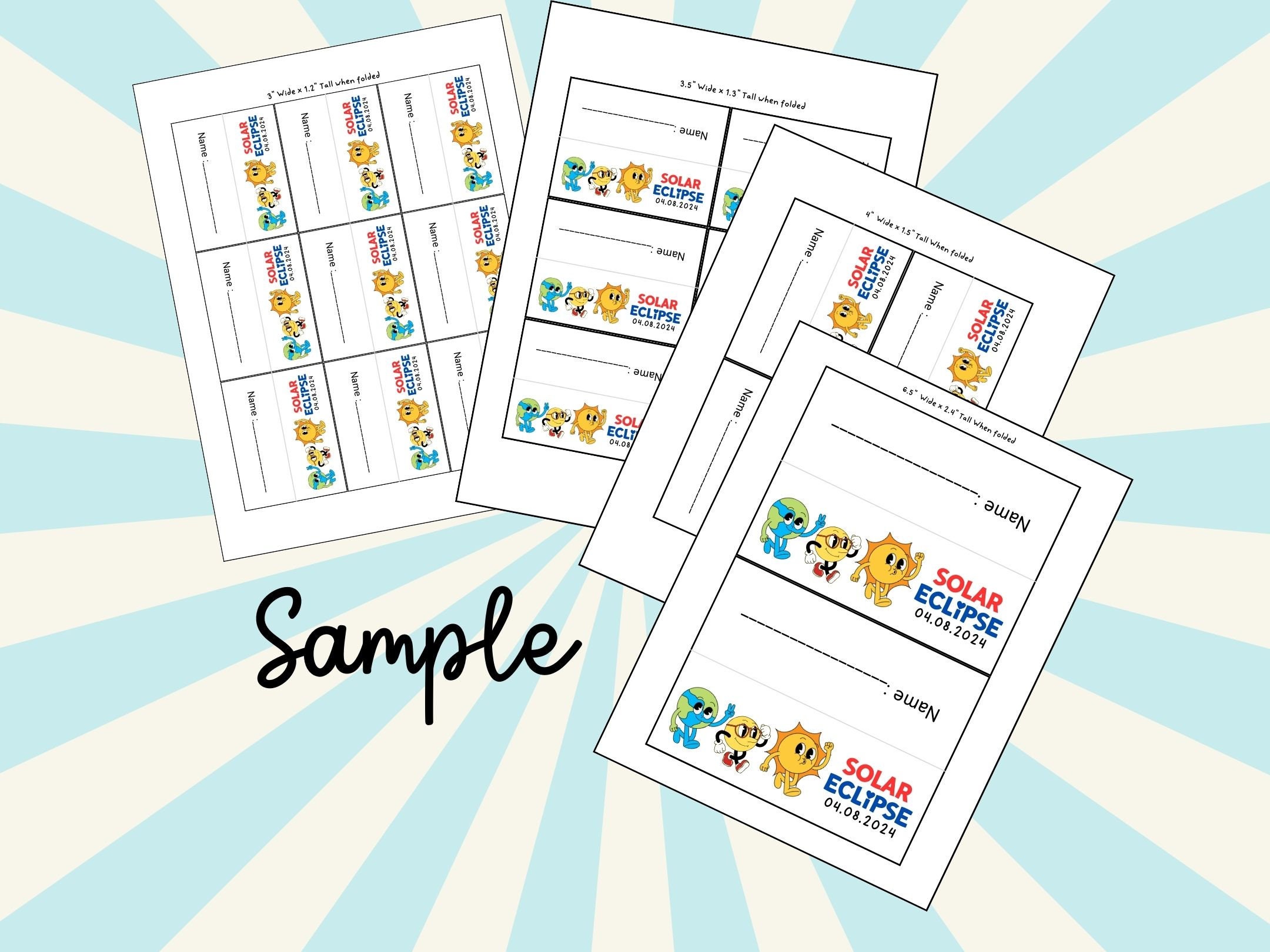 Solar Eclipse Treat Topper, Duo Designs Solar Eclipse 2024 Treat Bag ...