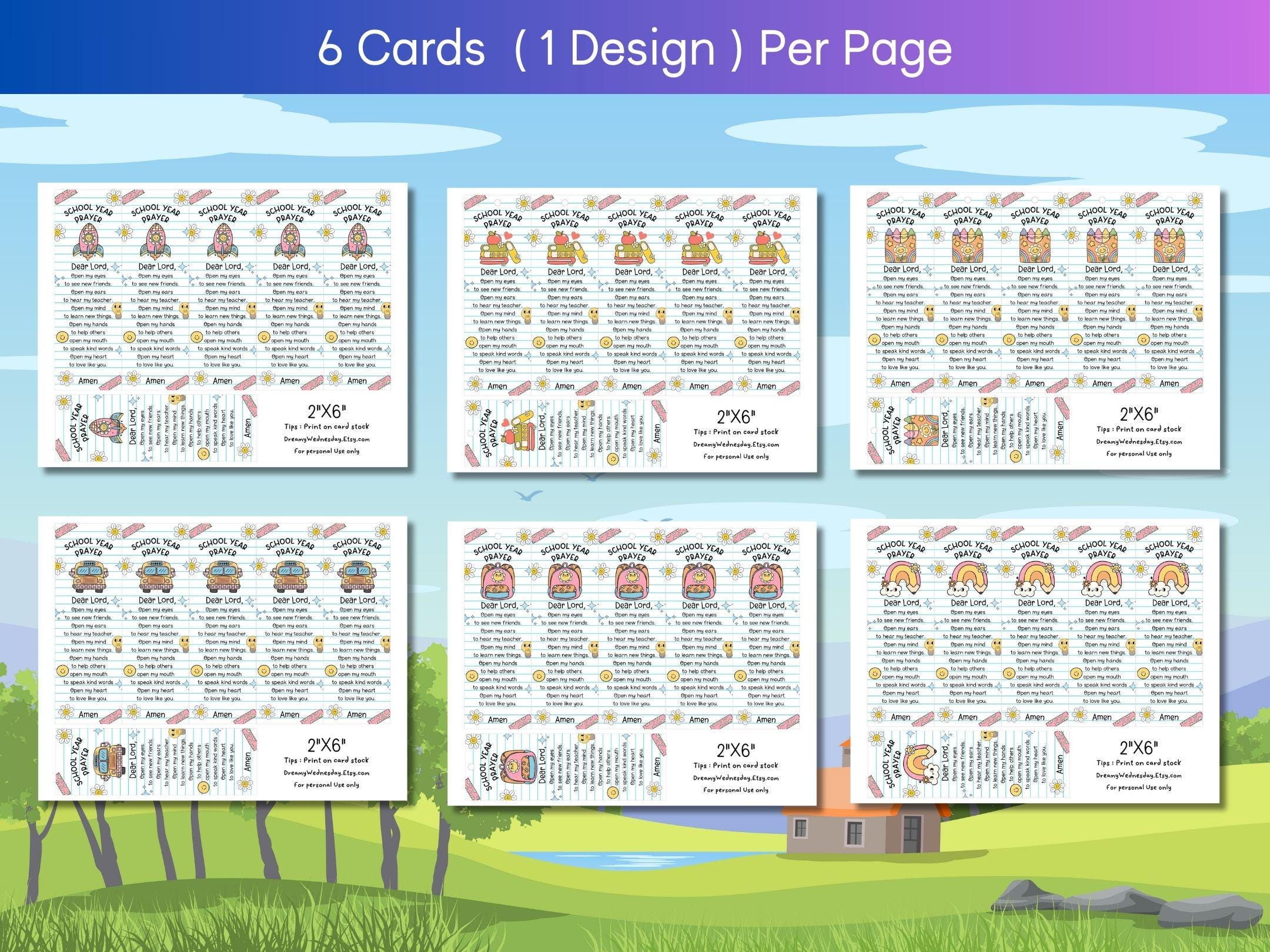 Groovy First Day of School Prayer Bookmark, Christian Gift for Kids ...