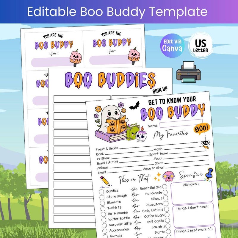 Boo Buddies Questionnaire - Etsy