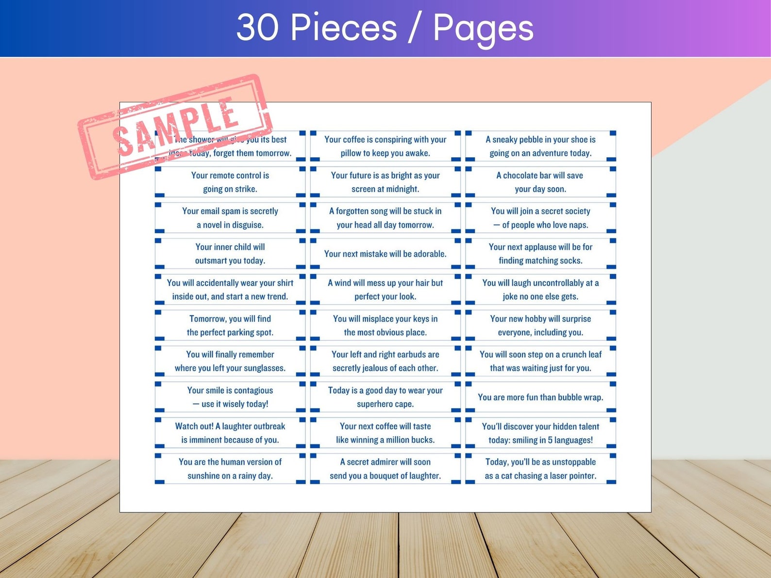 Funny Fortune Cookie Messages: 120 Printable Fortunes (digital Download ...