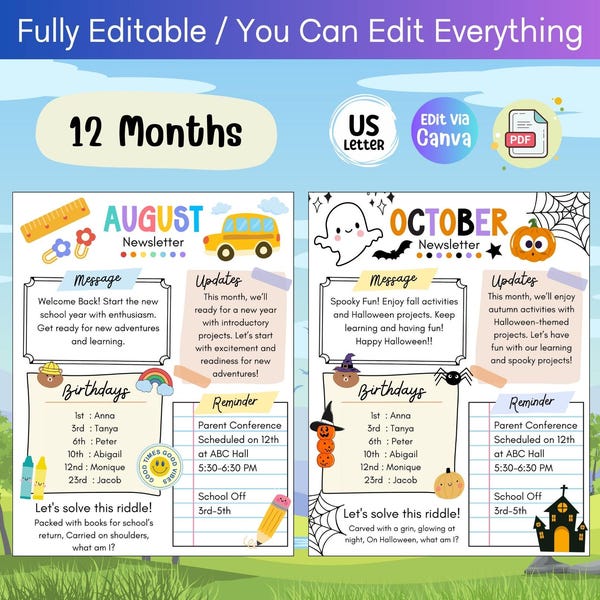Newsletter Template - Etsy