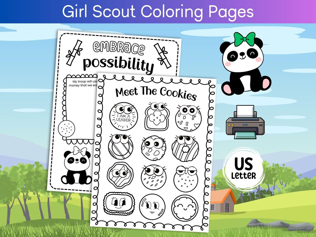Girl Scout Coloring Pages, Meet the Cookies Printable Coloring Sheet ...