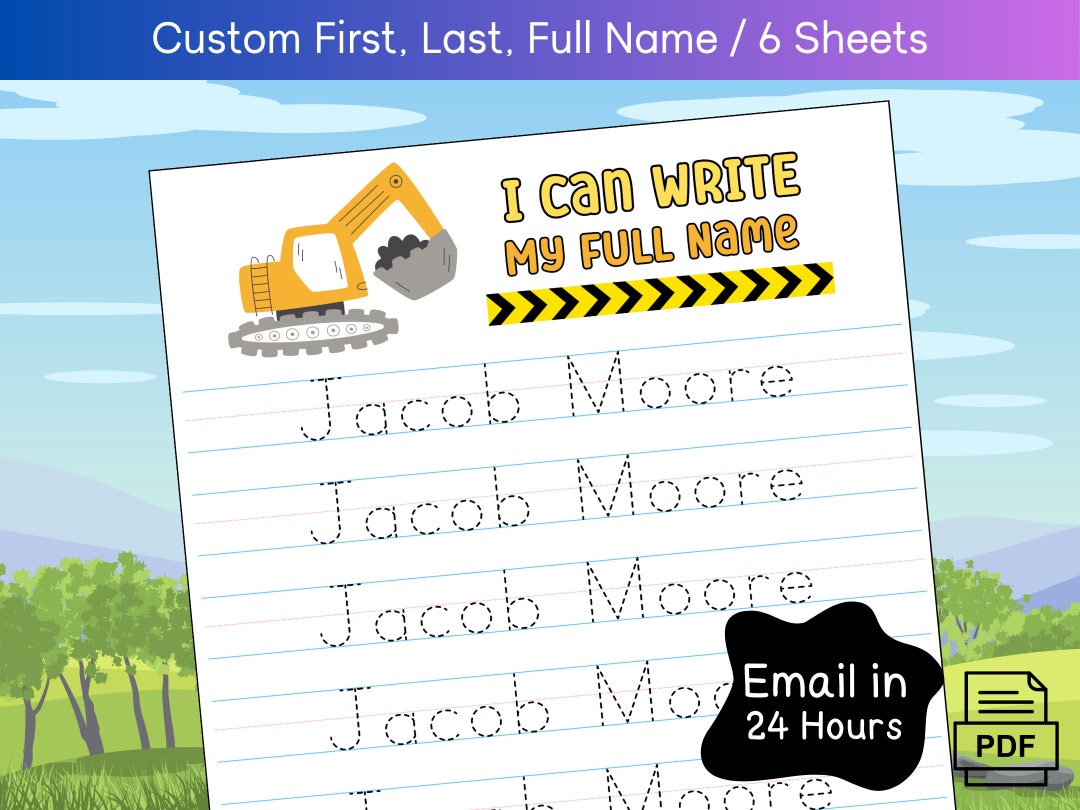 Boy Tracing Practice Sheet for Kindergarten, Pre K, Children ...