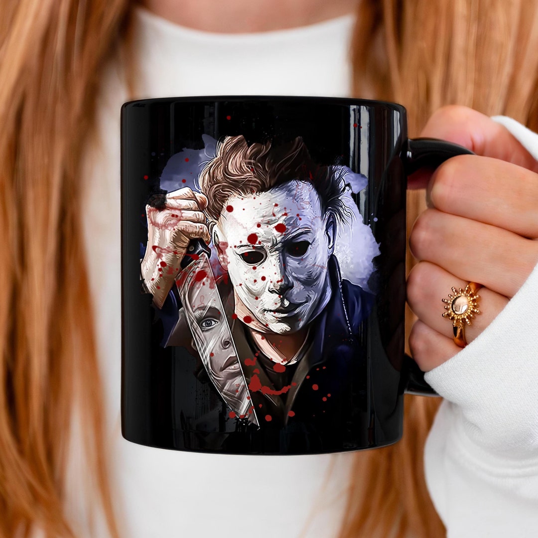 Horror Movie Coffee Mug, Retro Michael Myers Halloween Thriller Coffee ...