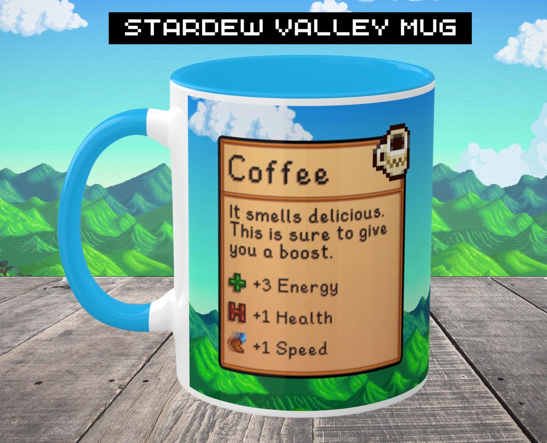Stardew Valley Coffee Mug, Stardew Valley Video Game Coffee Stats Mug ...