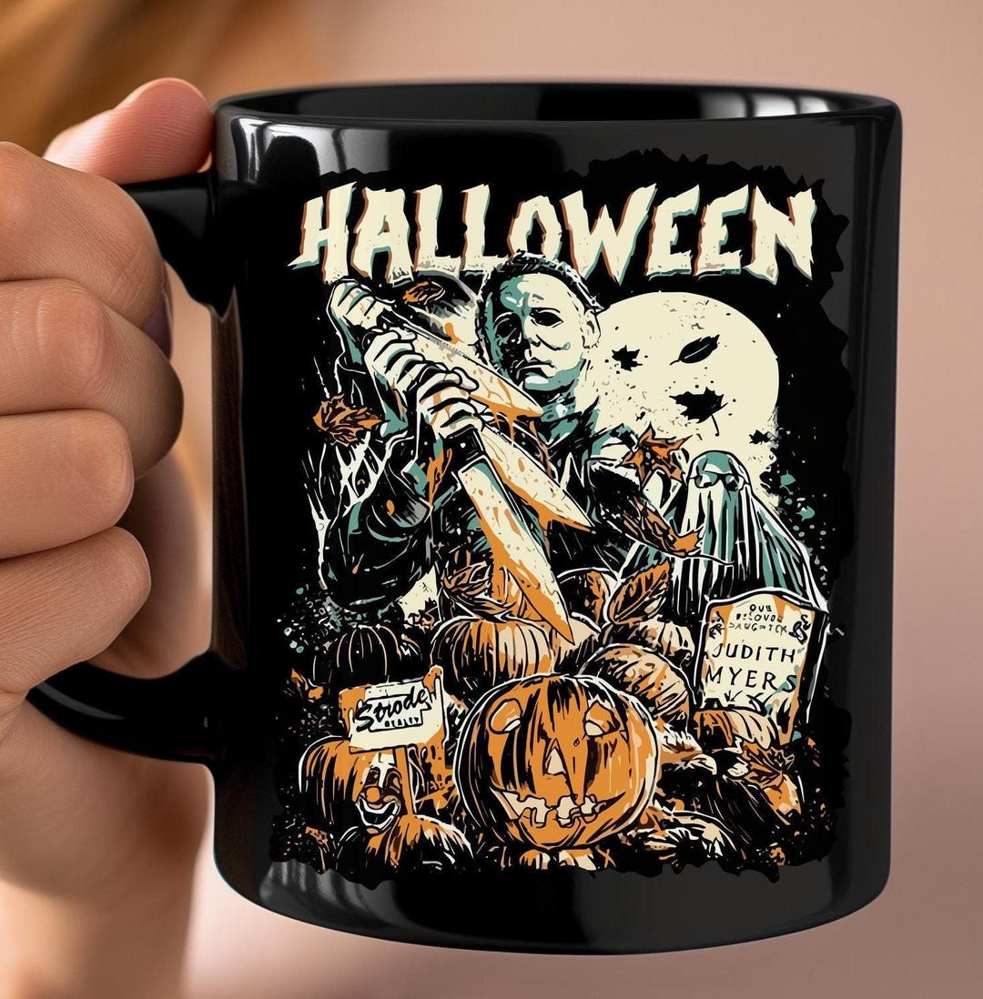 Horror Movie Coffee Mug, Retro Michael Myers Thriller Mug, Halloween ...