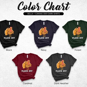 Funny Thanksgiving Shirt, Pluck off Flipping the Bird Offensive Turkey ...