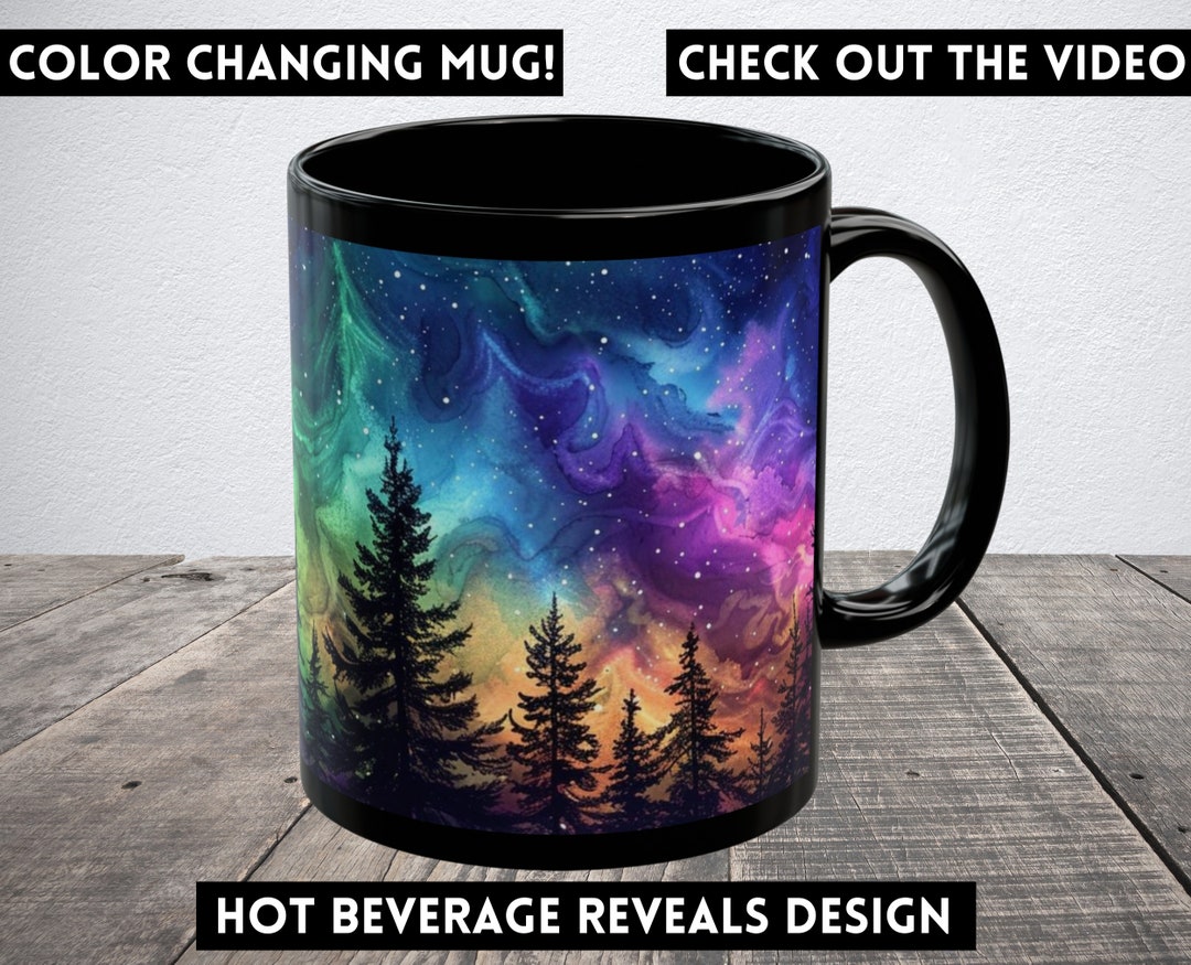 Northern Lights Coffee Mug Aurora Borealis Color Changing Coffee Mug, Alaska Night Sky Color ...