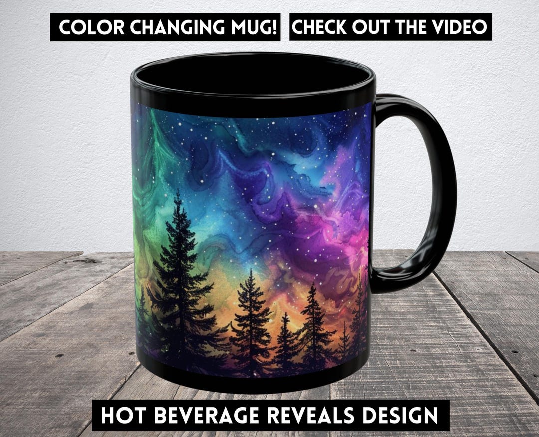 Northern Lights Coffee Mug Aurora Borealis Color Changing Coffee Mug ...