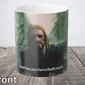 Custom Skyrim Hey You're Finally Awake Color Changing Magic Coffee Mug ...