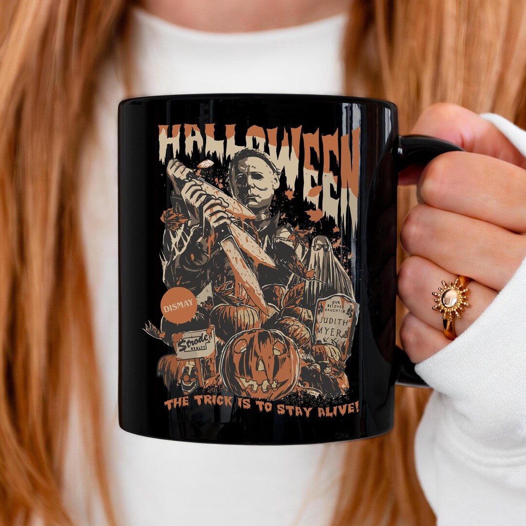 Horror Movie Coffee Mug, Retro Michael Myers Halloween Thriller Coffee ...