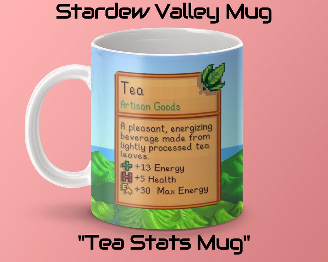 Stardew Valley Tea Stats Coffee Mug, Stardew Valley Game, Stardew ...