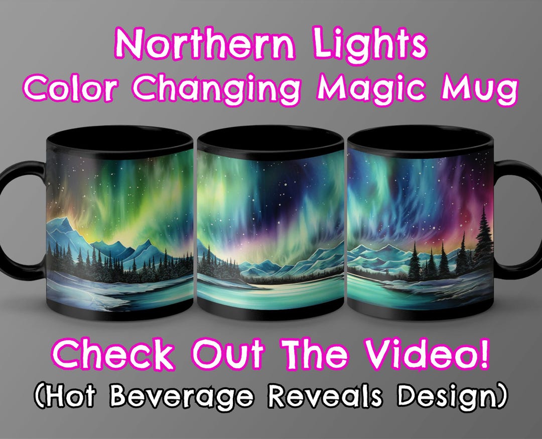 Aurora Borealis Color Changing Coffee Mug: Northern Lights Magic - Etsy