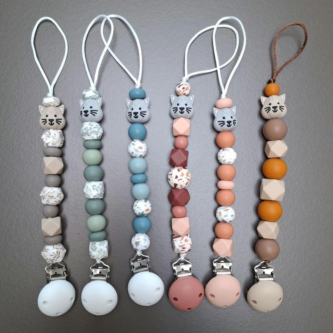 Pacifier Cord - Cat - Etsy