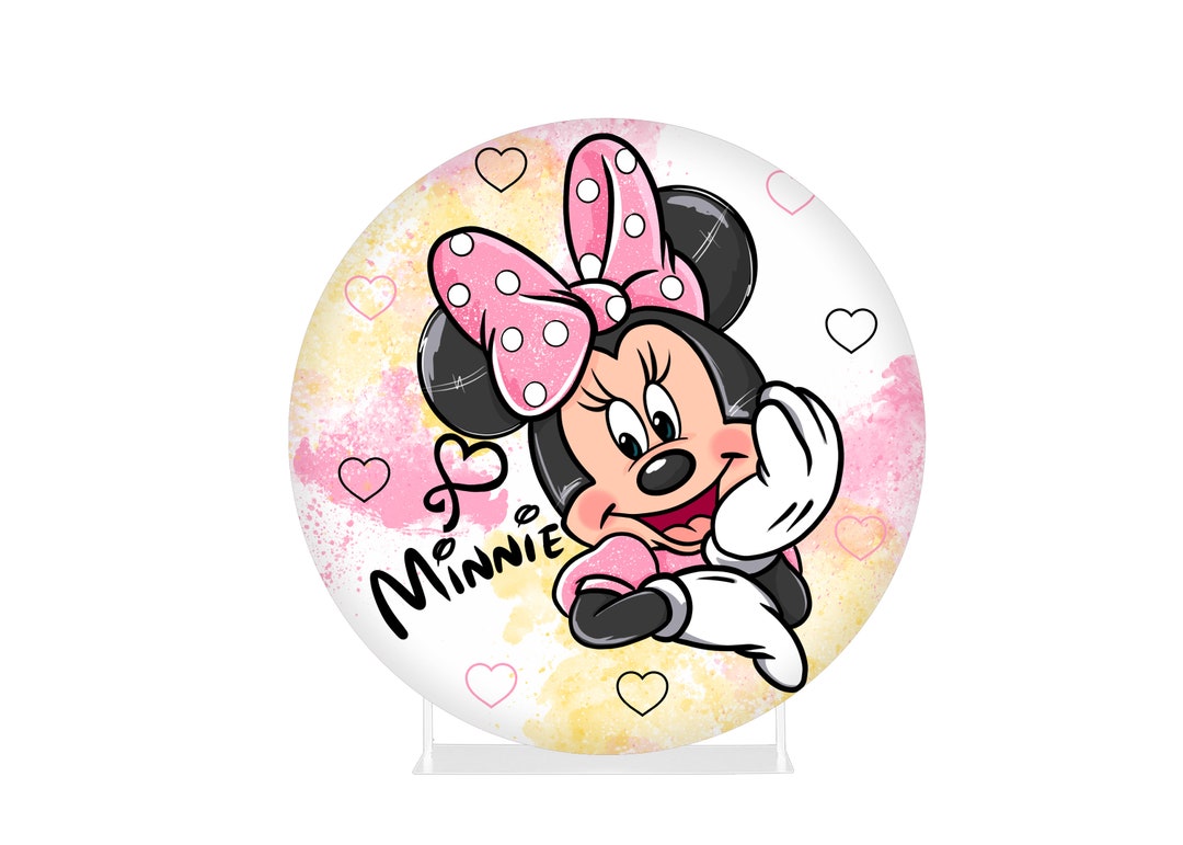 Round Fabric Backdrop Minnie Mouse - Etsy