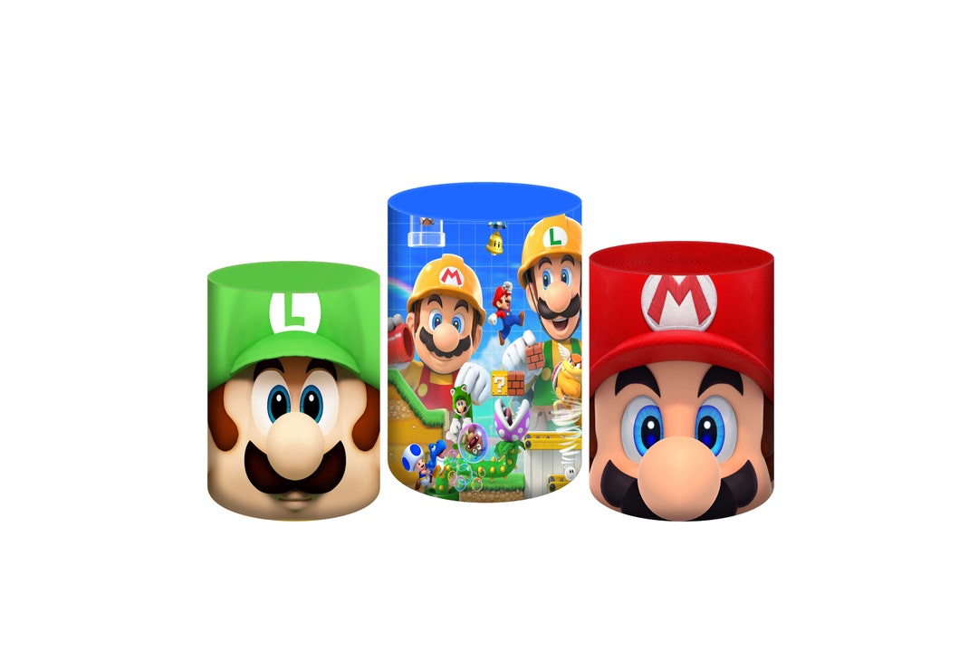 Set 3 Cylinder Cover Fabric Super Mario - Etsy