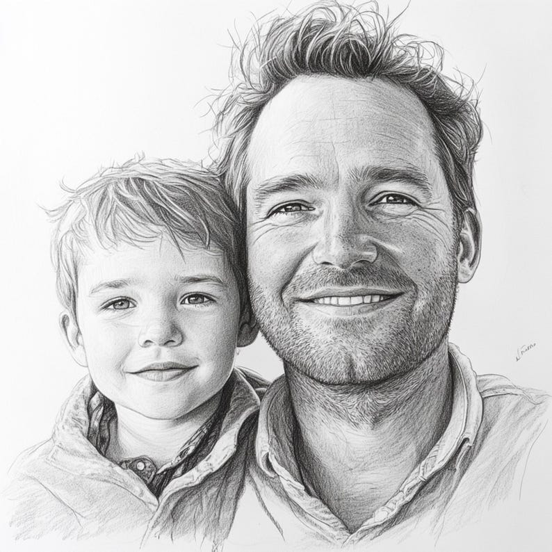 Bespoke Pencil and Charcoal Portraits, Handcrafted Artistry ...