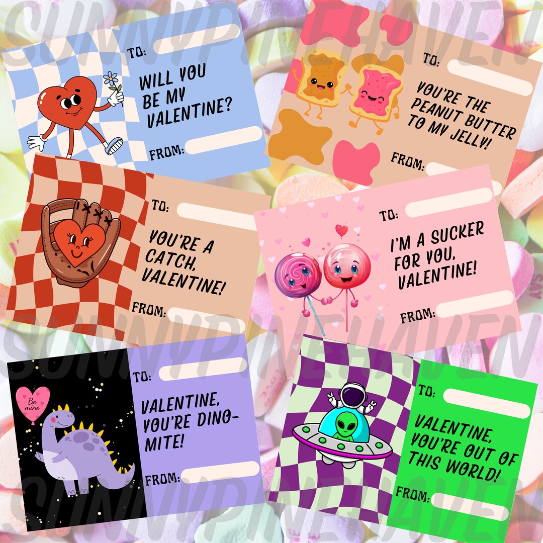 PRINTABLE Valentine Exchange Card, Printable Classroom Valentine Card ...