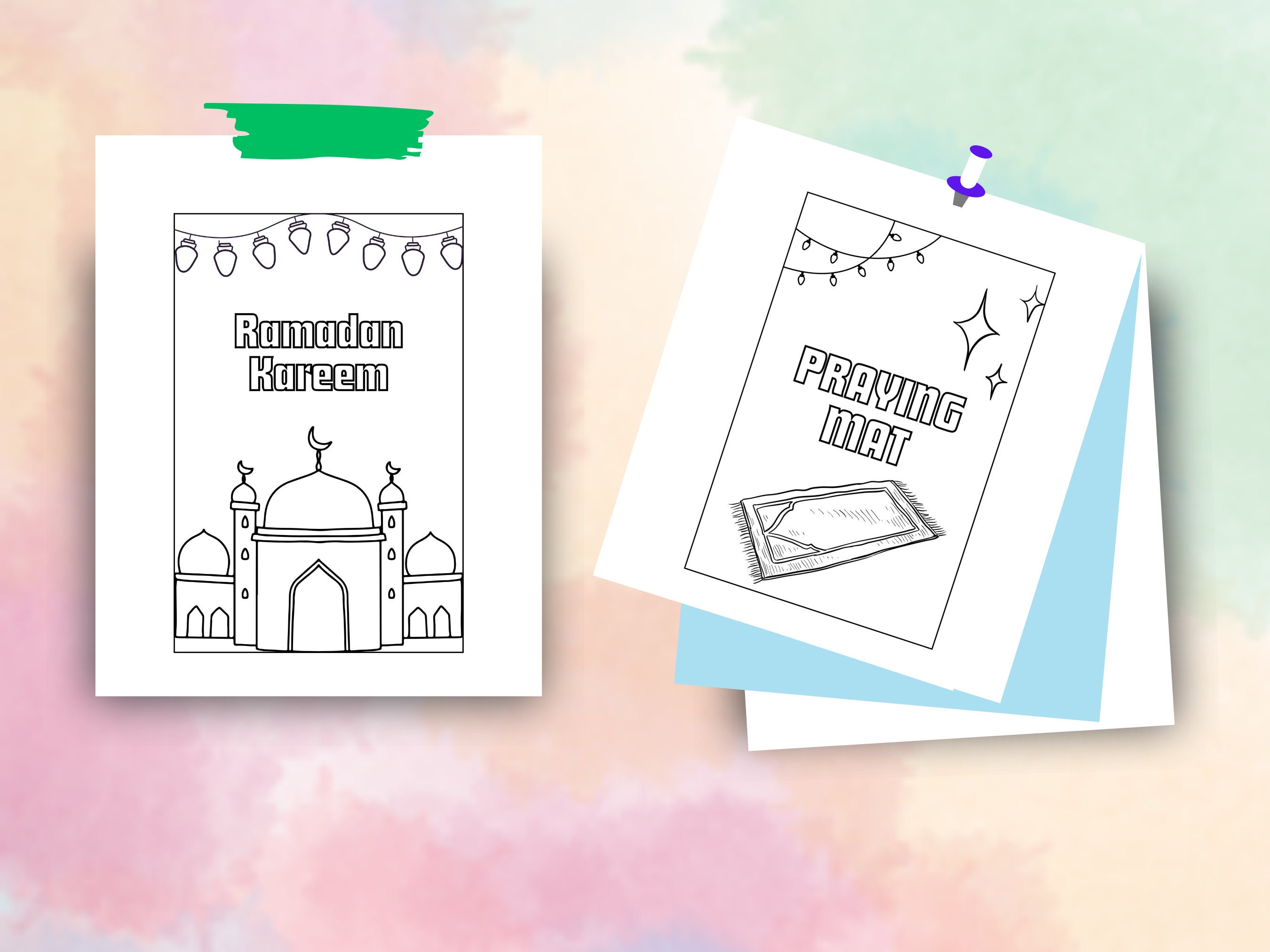 4 Ramadan Coloring Pages Ramadan Mubarak Coloring Pages for Kids and ...