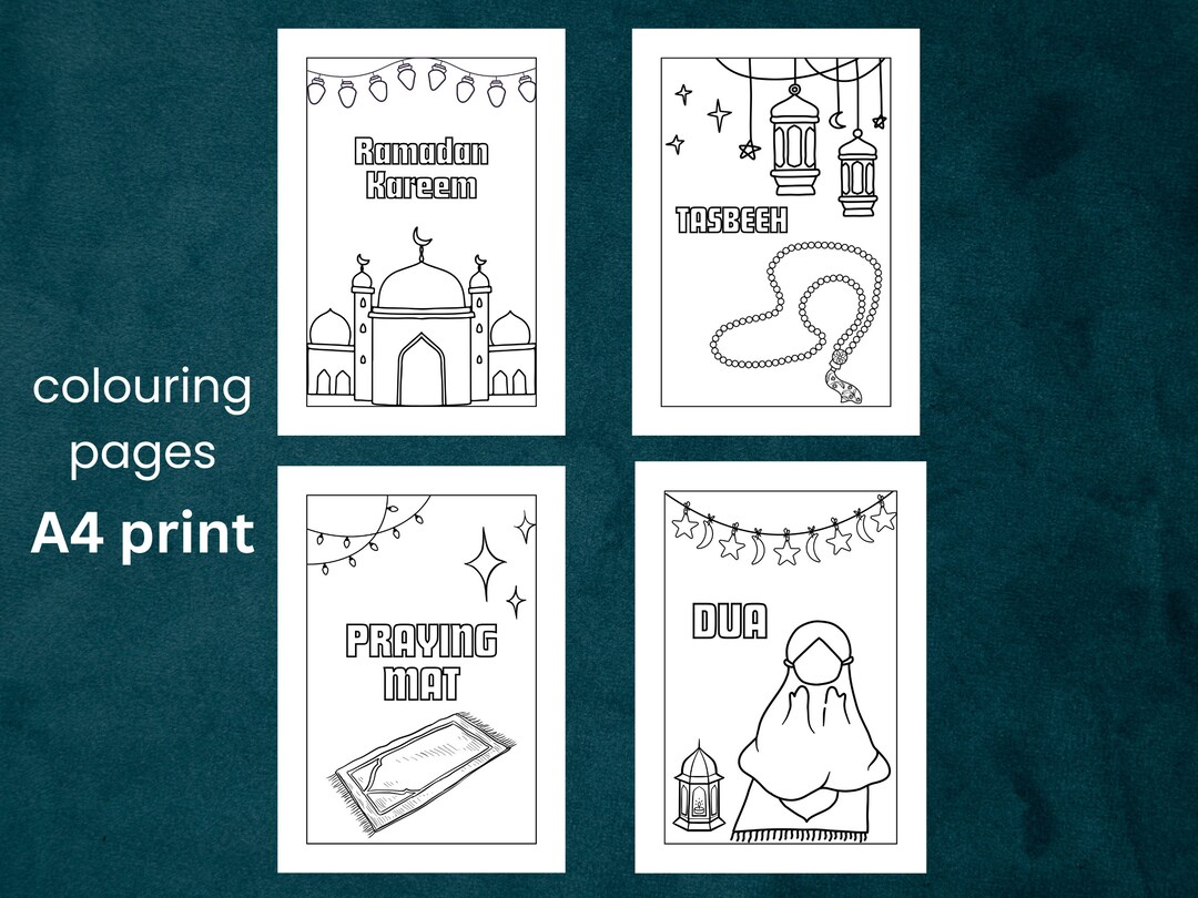 4 Ramadan Coloring Pages Ramadan Mubarak Coloring Pages for Kids and ...