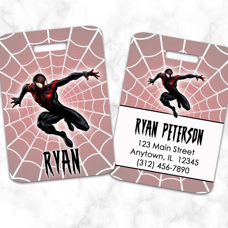 Spiderman Name Tags - Etsy