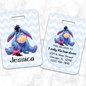 Eeyore Luggage Tag, Bag Tag, Chevron, Personalized - Etsy