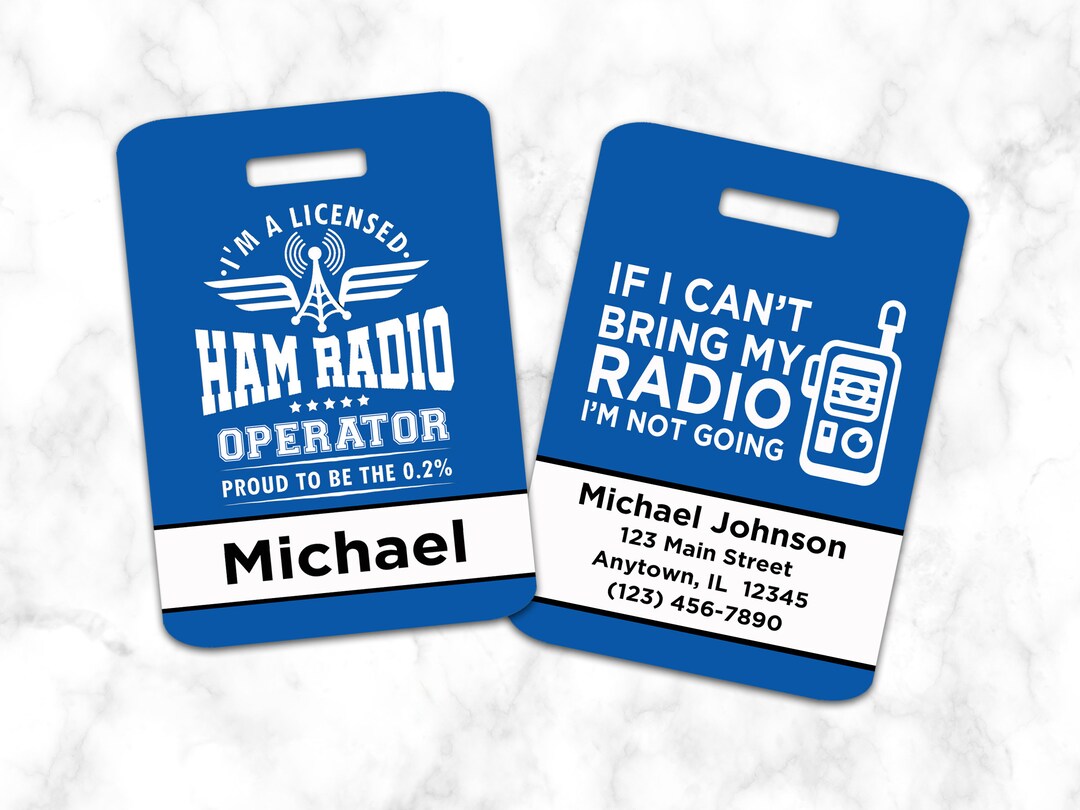 Ham Radio Operator Luggage Tag, Personalized With Call Sign - Etsy