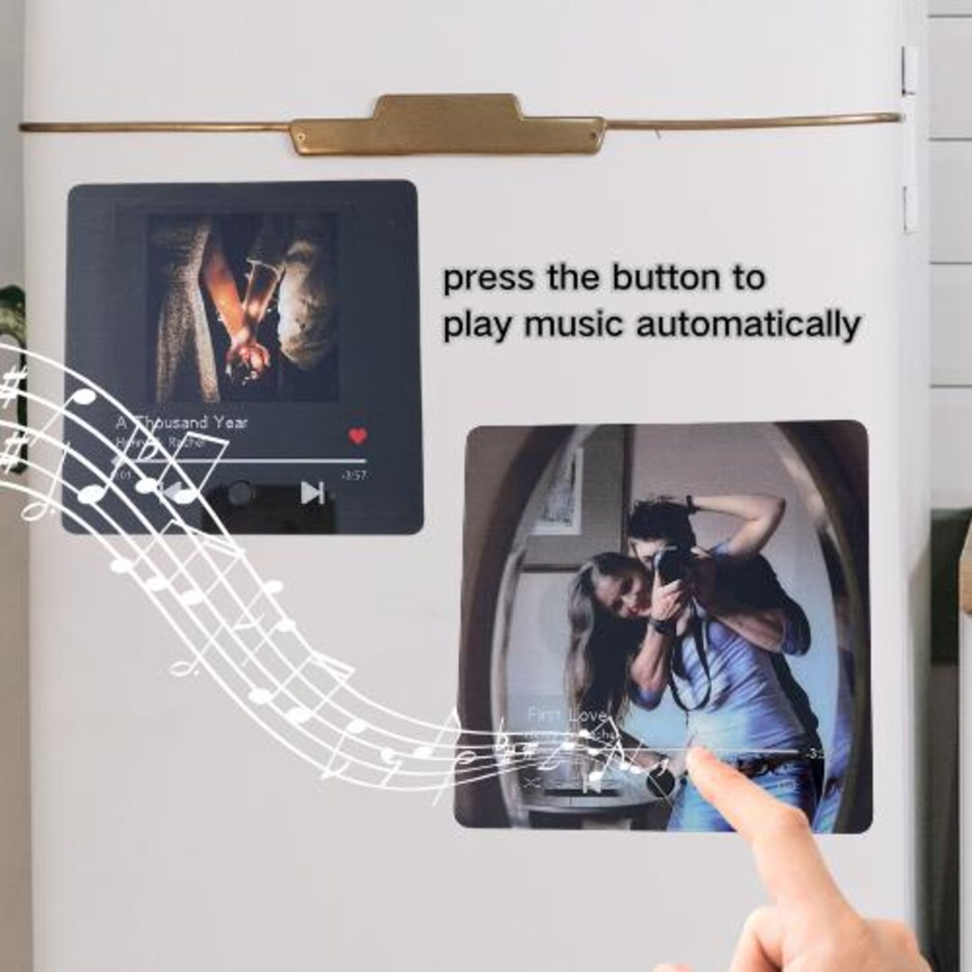 Personalized Music Fridge Magnet | Photo & Music Refrigerator Magnet ...