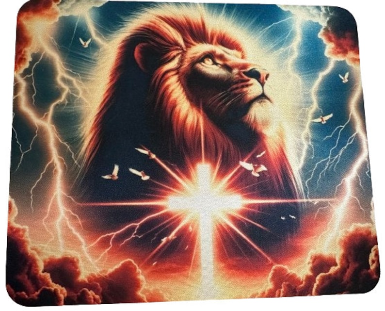 Lion of Judah W/cross Computer Mouse Pad - Etsy