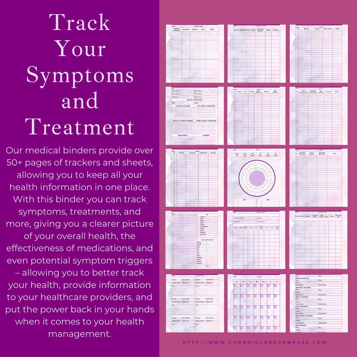 Mast Cell Activation Syndrome Medical Binder, Medical Journal, Track ...