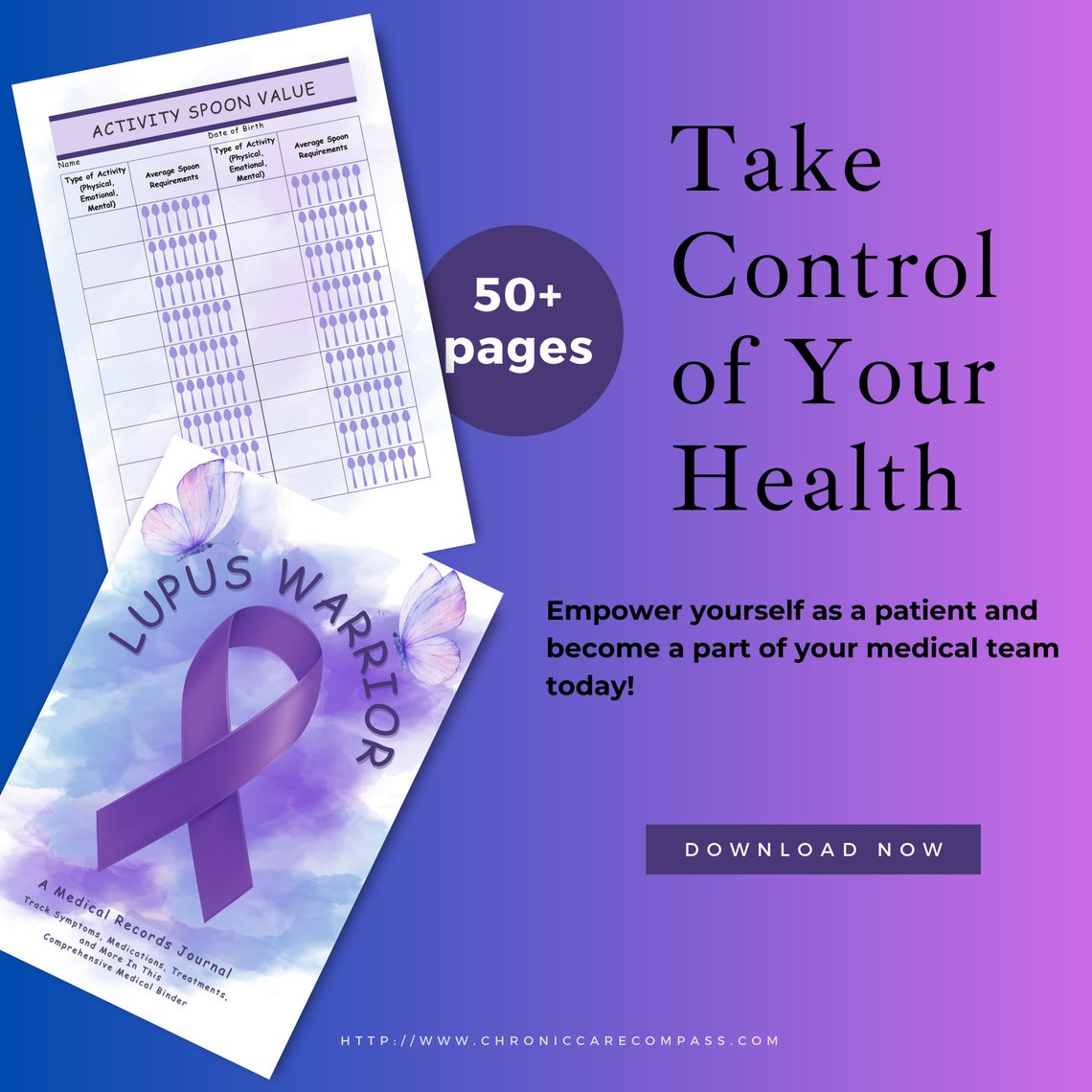 Lupus Warrior Medical Journal, Medical Binder, Medical Planner, Chronic ...