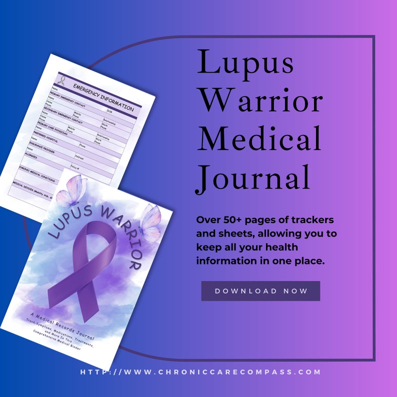 Lupus Warrior Medical Journal, Medical Binder, Medical Planner, Chronic ...